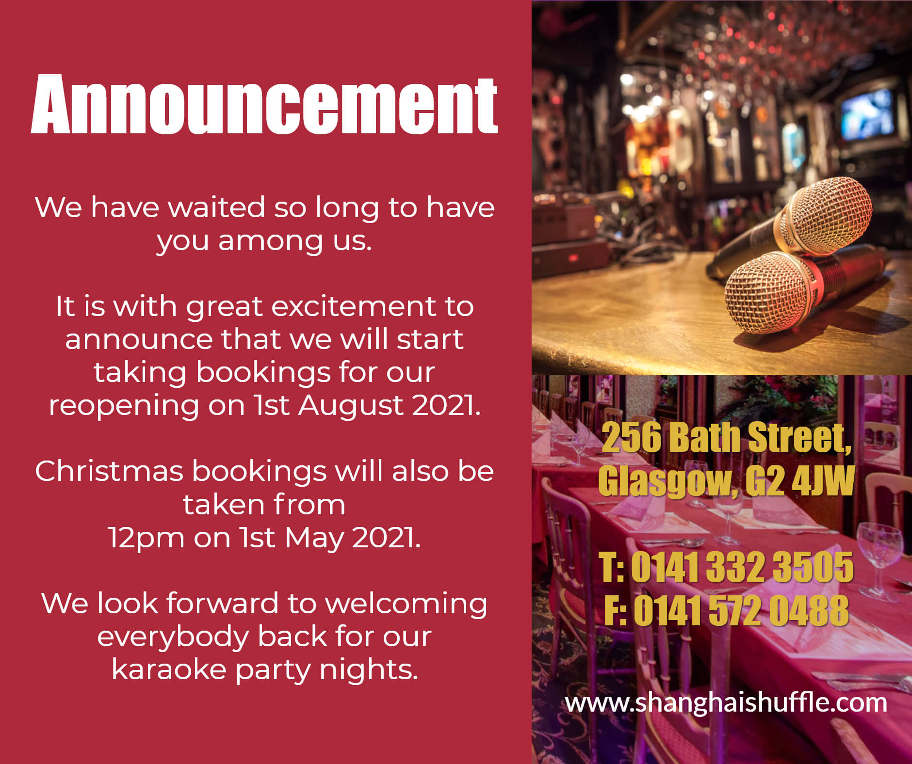 Shanghai Shuffle - Chinese Karaoke Restaurant Glasgow